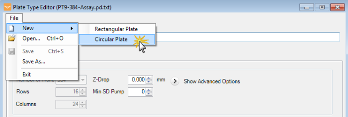 Adding Circular Plates to the Plate Type Library