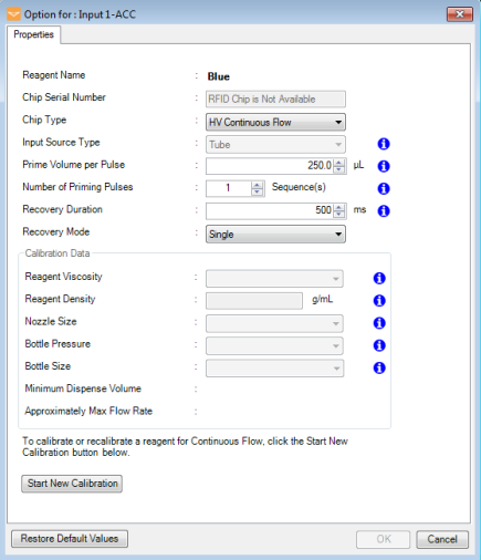 Input Control Panel
