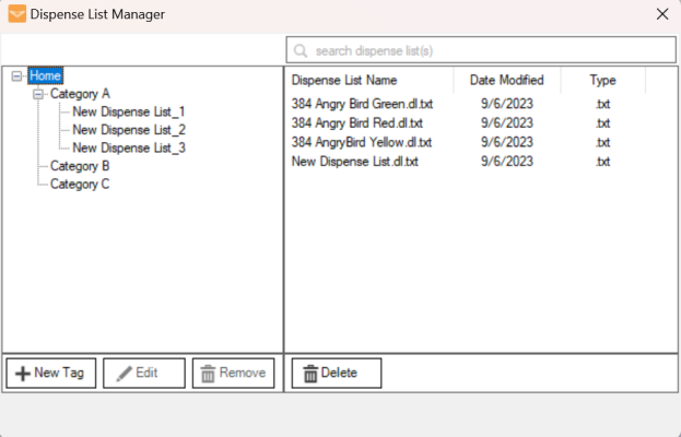 Dispense List Manager
