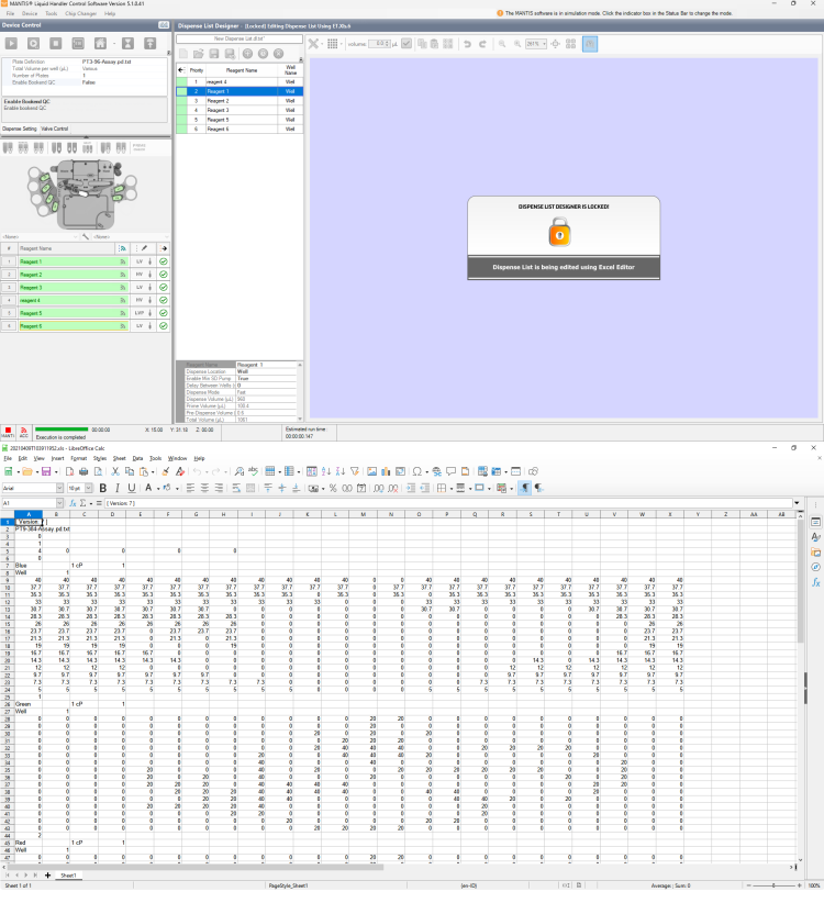 Using Excel to Edit a Dispense Design