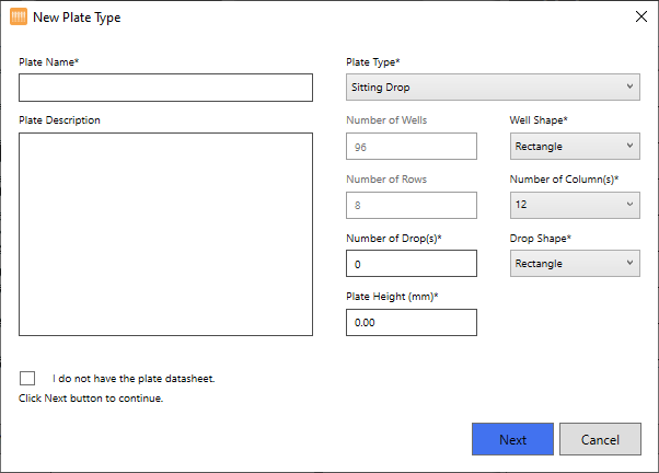 Adding and Editing Plate Types — NT8 NT8C-V46R022 documentation