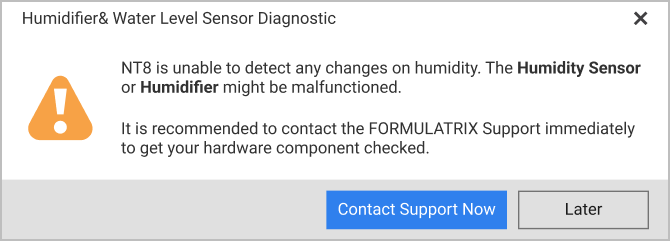 Humidifier & Water Level Sensor Diagnostics — NT8 NTOWH-49R123 documentation