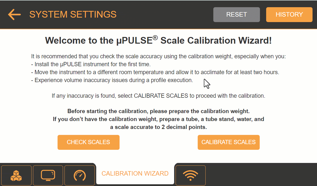 Applying Previous Volume Sensor Calibration Result