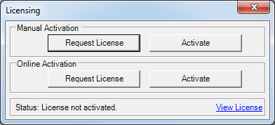 Manual License Activation