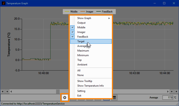 Viewing Temperature Graphs