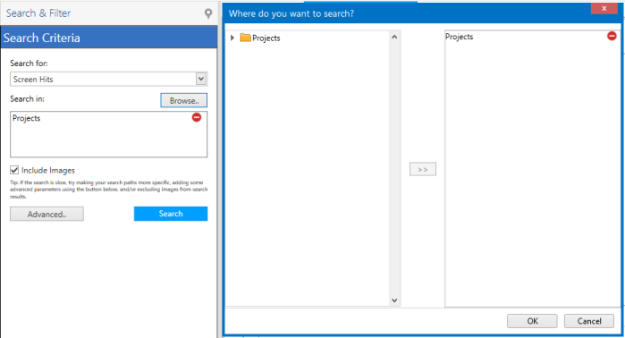 Search and Filter Interface