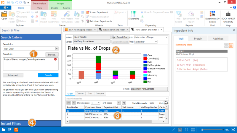 Search and Filter Interface