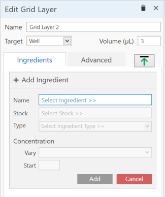 Importing Ingredients using the DoE Tool