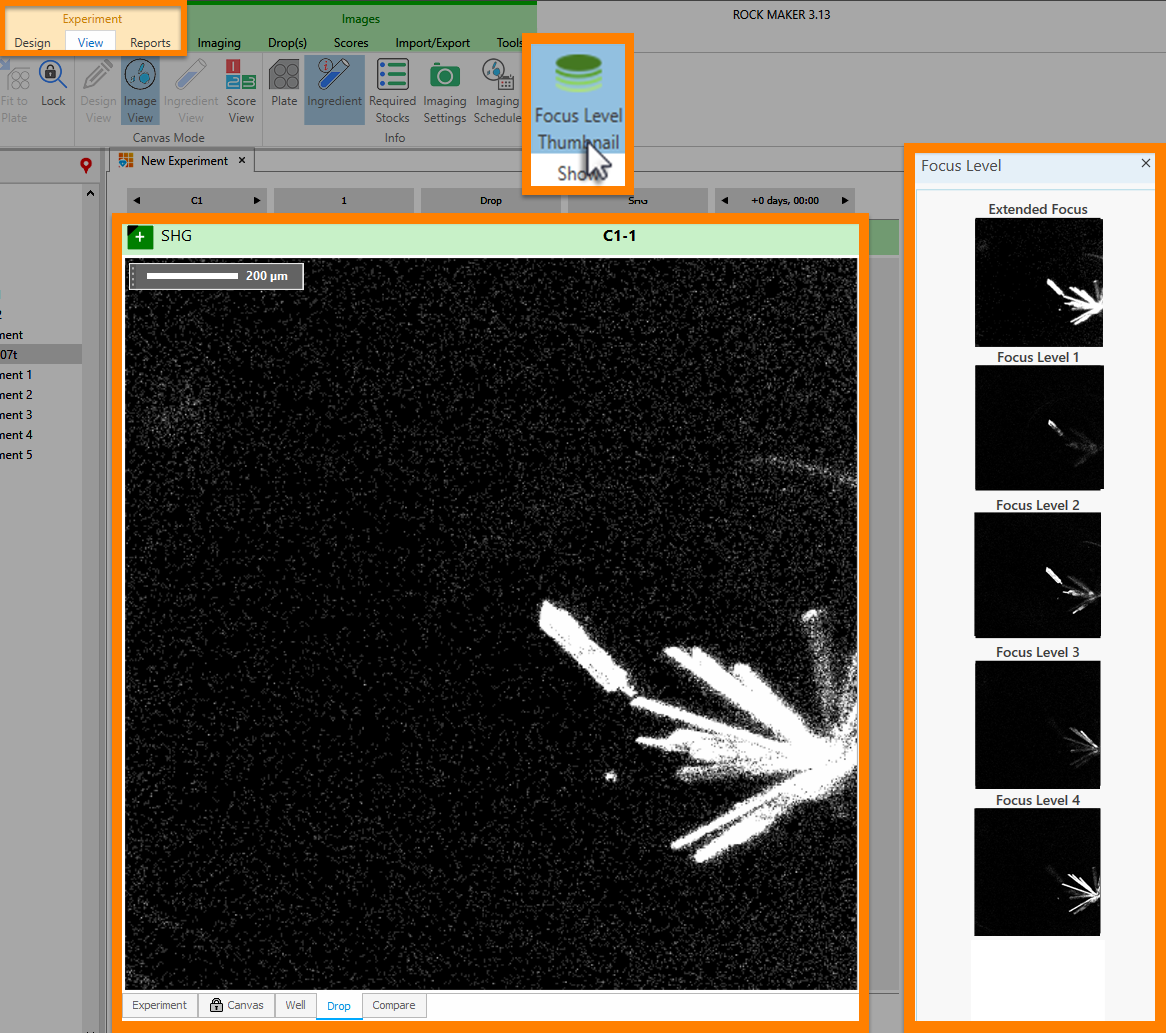 Viewing Focus Level Images — ROCK MAKER 3.18 documentation