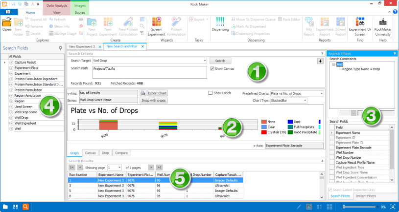 Search and Filter Interface