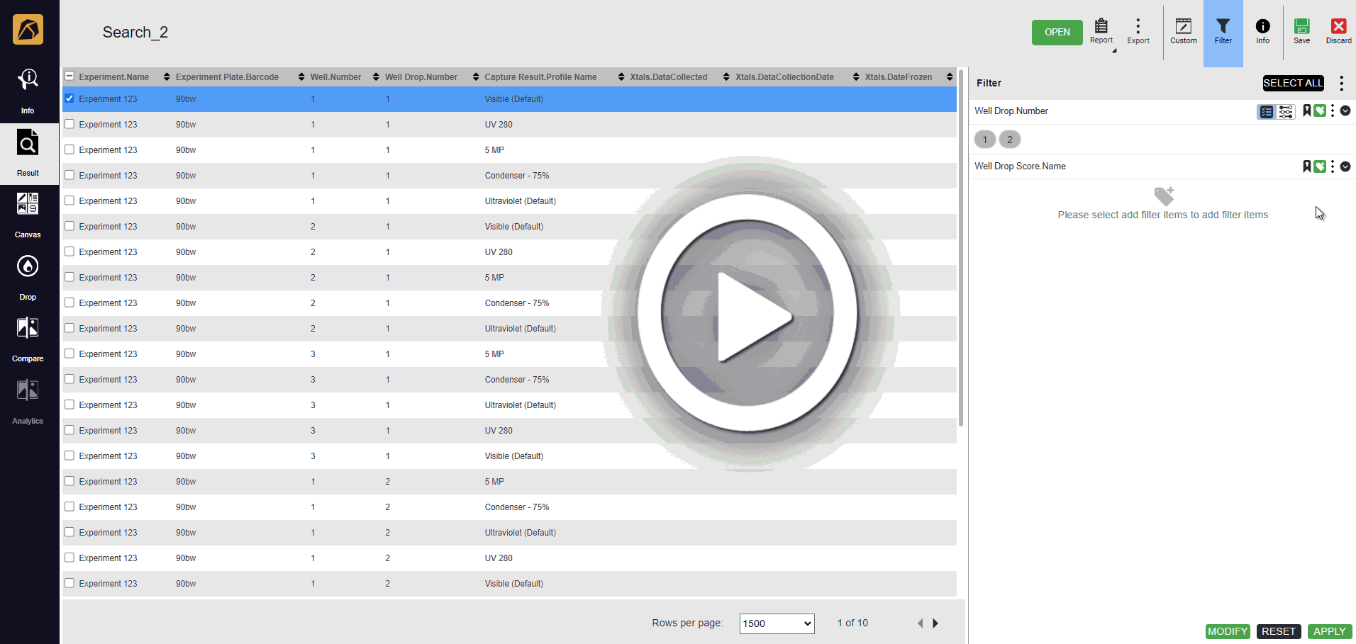 Modifying Filters — ROCK MAKER 4.10 documentation