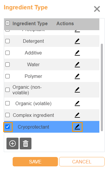 Working with Ingredient Types — ROCK MAKER 4.6 documentation