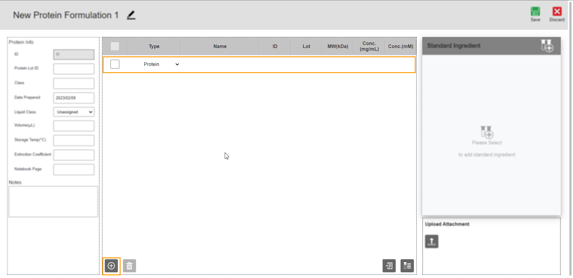 Creating a Protein Formulation — ROCK MAKER 4.7 documentation