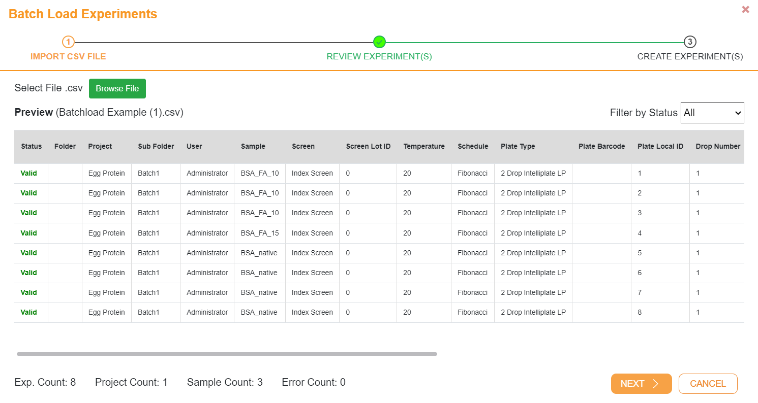 Creating Multiple Experiments Using Batchload Experiment Wizard — ROCK ...