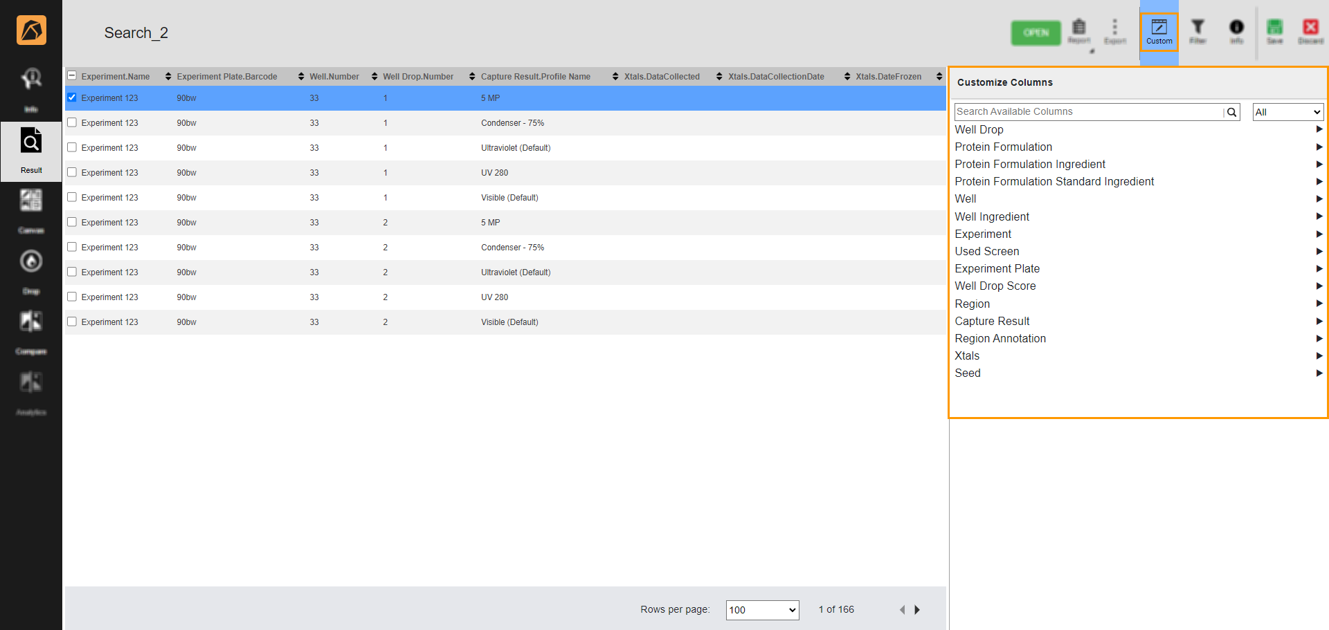 Result Menu — ROCK MAKER 4.9 documentation