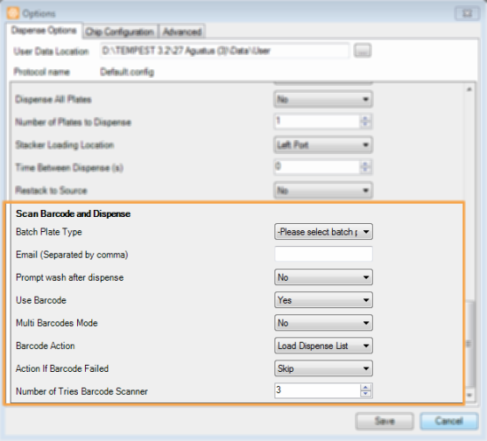 Scan Barcode and Dispense