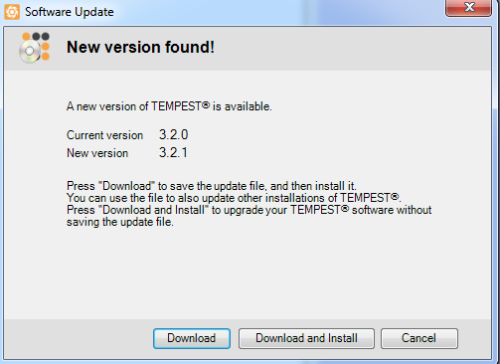 Upgrading the TEMPEST Software