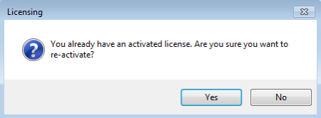 License Activation and Reactivation