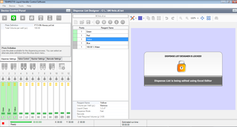 Using Excel to Edit a Dispense Design