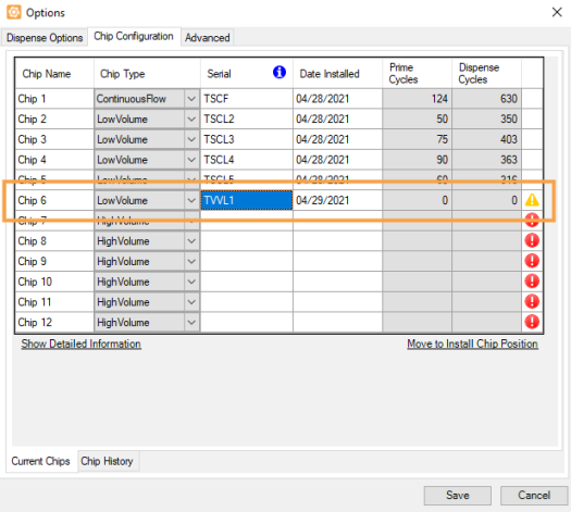 Configuring the TEMPEST Chip