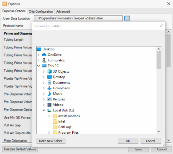 Using the Options Menu