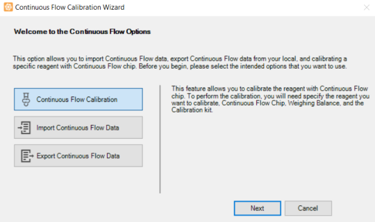 Exporting and Importing Continuous Flow Data