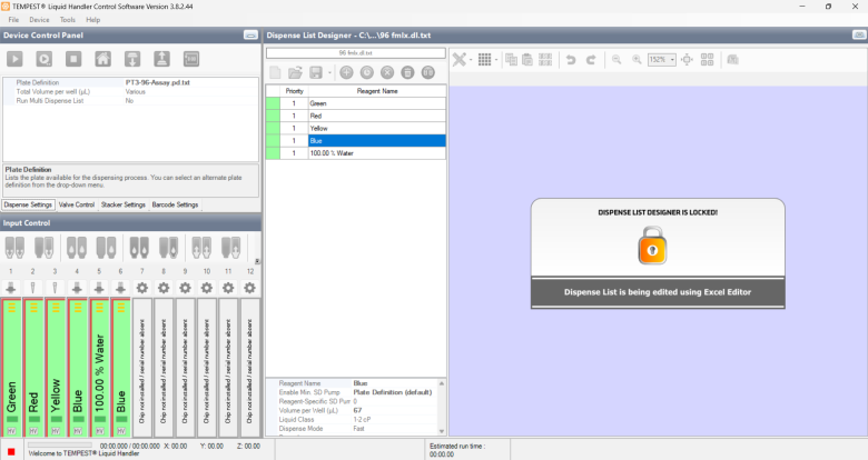 Using Excel to Edit a Dispense Design